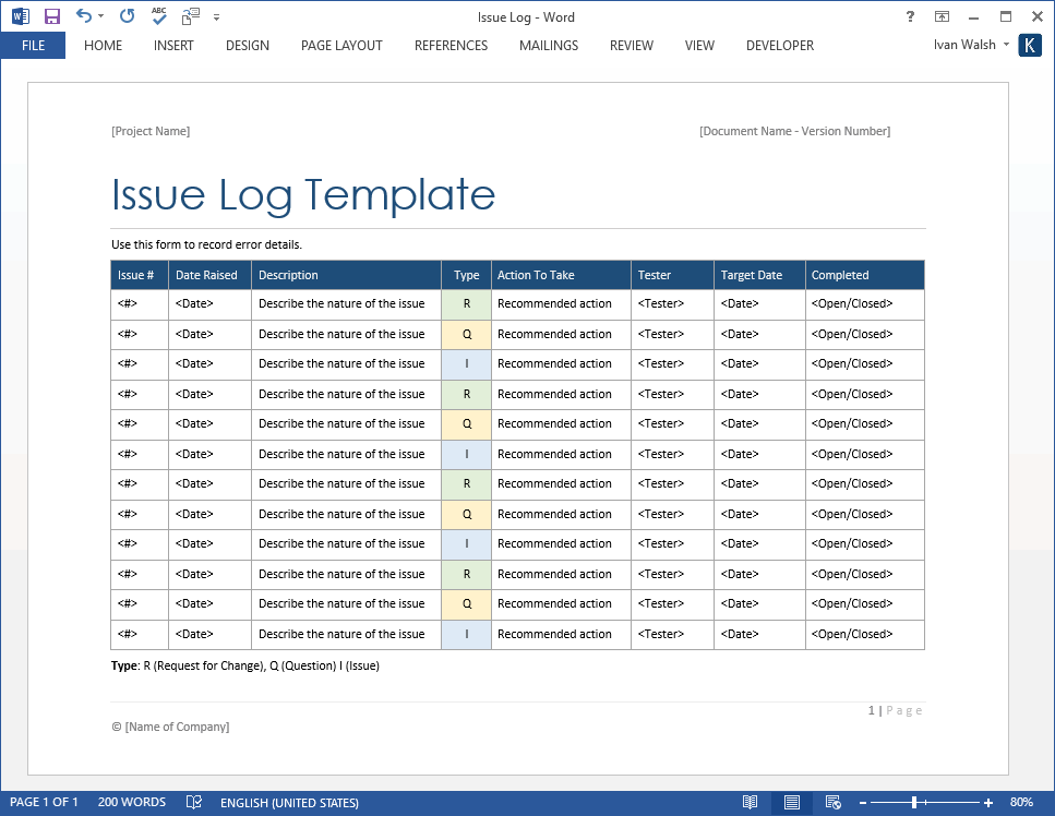 Software Testing Templates 50 Word 27 Excel