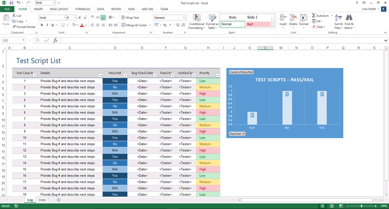 Software Testing Templates 50 Word 27 Excel