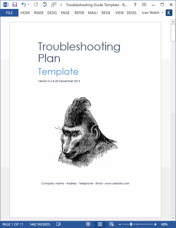 Troubleshooting Guide Template MS Word Software Software Templates