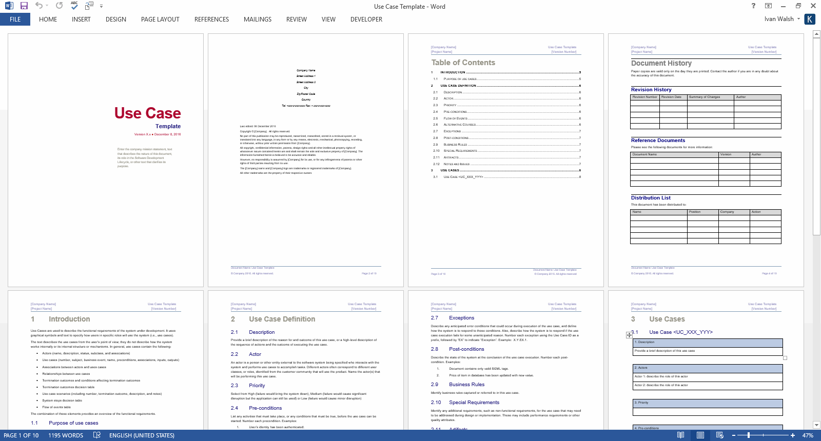 Use Case Template (MS Word+Visio) – Templates, Forms, Checklists for MS Office and Apple iWork