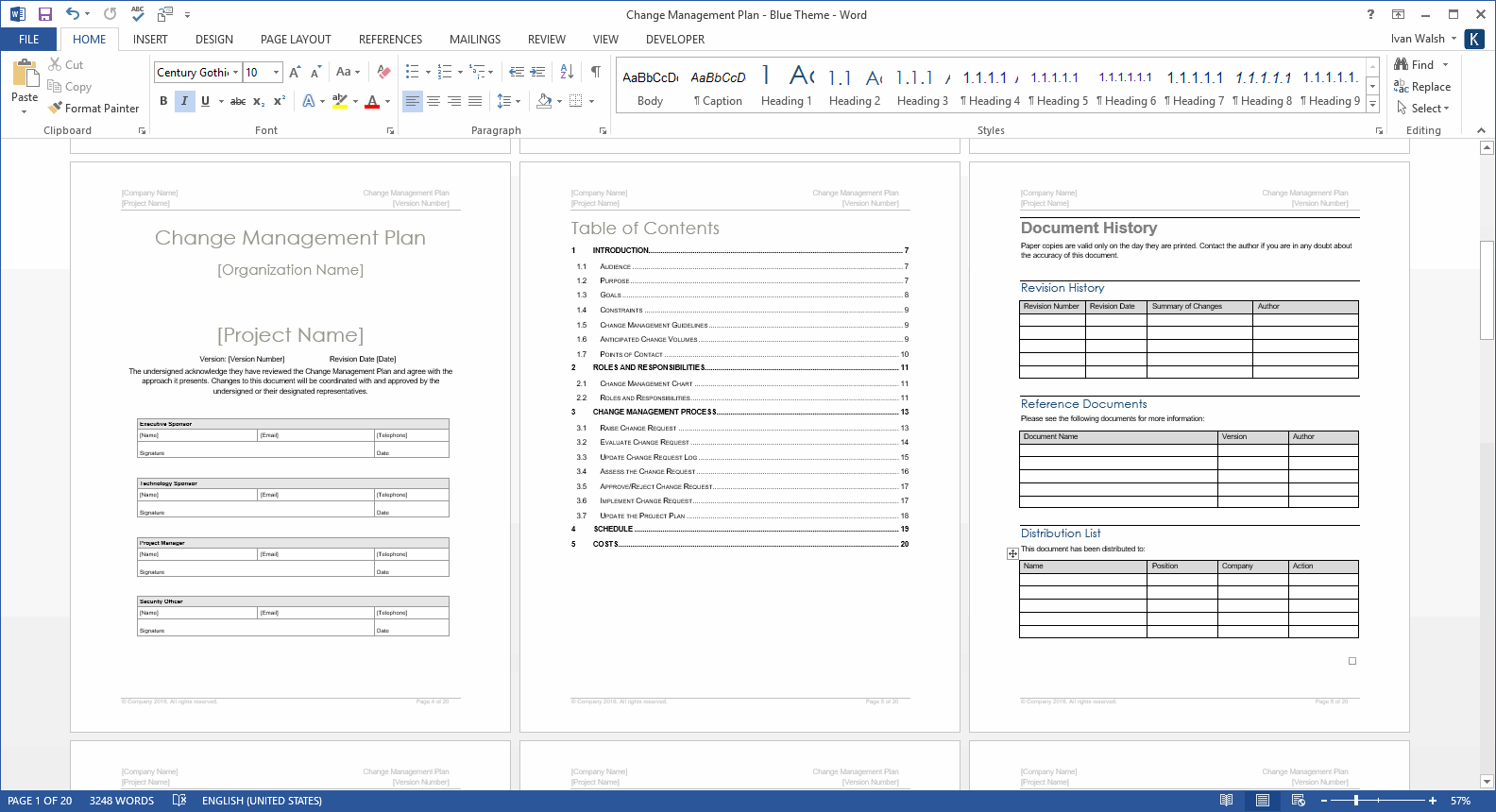 Change Management Plan Template Software Development Templates Forms