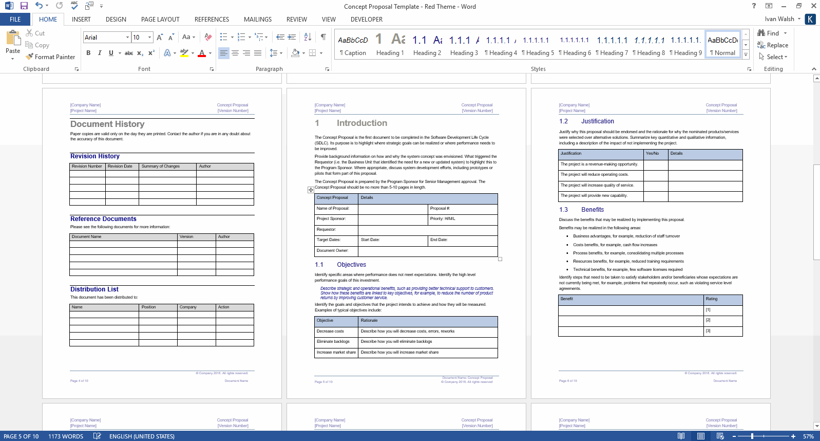 Concept Proposal Template Technical Writing Tools