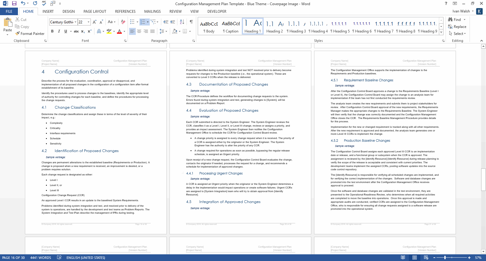 Configuration Management Plan Template