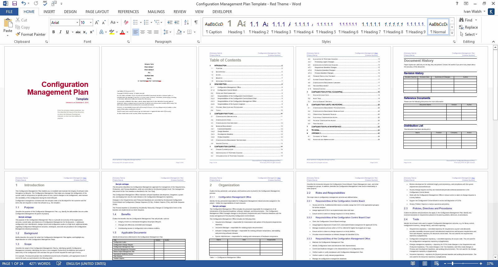 Configuration Management Plan Template MS Word Templates Forms Checklists For MS Office 