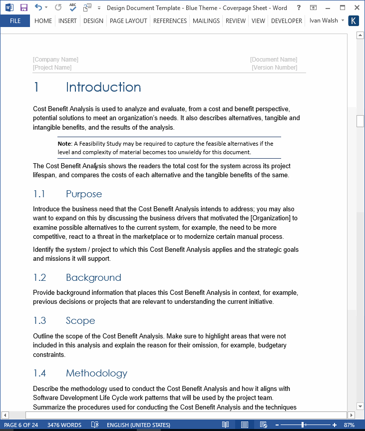 Design Document Templates MS WordExcel Data Dictionary Templates 