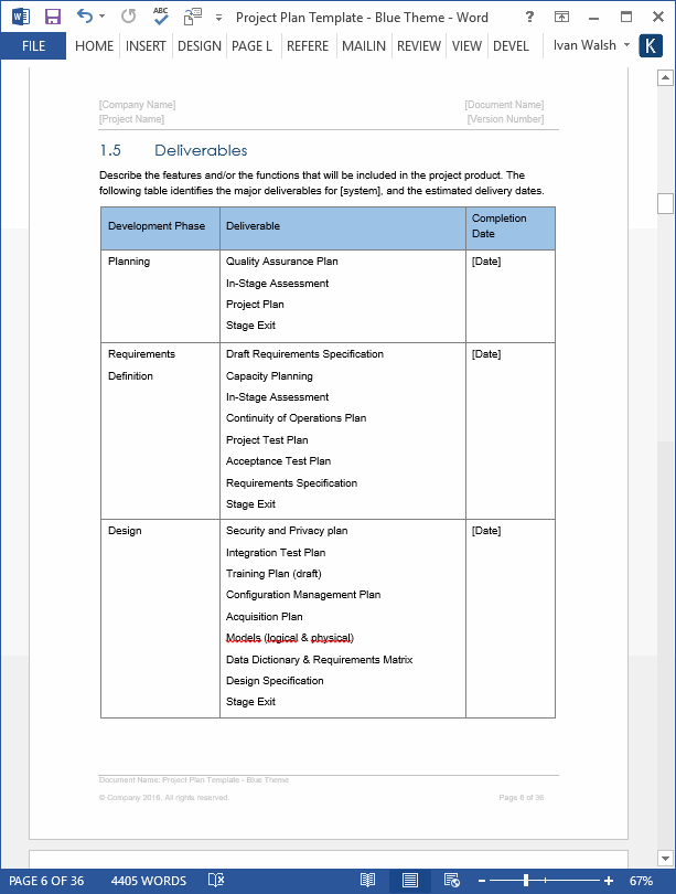 Project Plan Template Download MS Word Excel Forms Spreadsheets