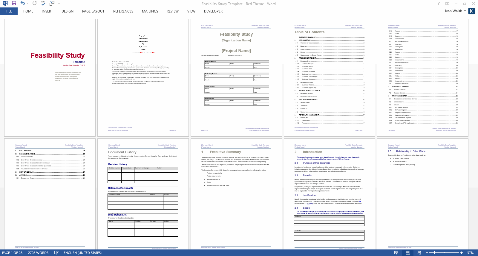 Feasibility Study Template Technical Writing Tools