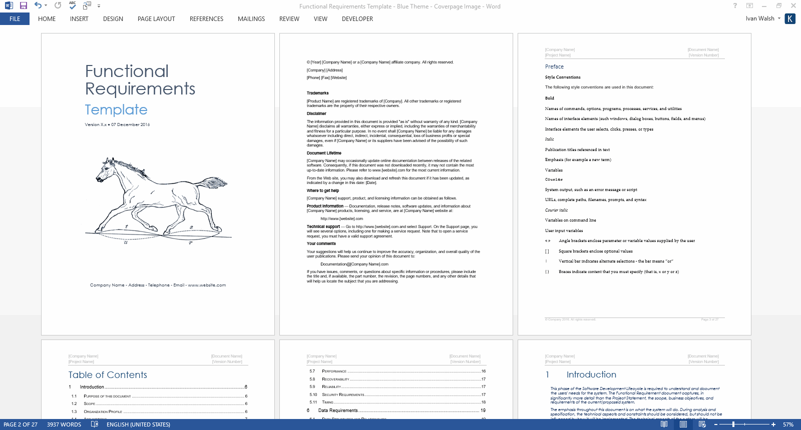 Functional Requirements Template Software Development Templates 