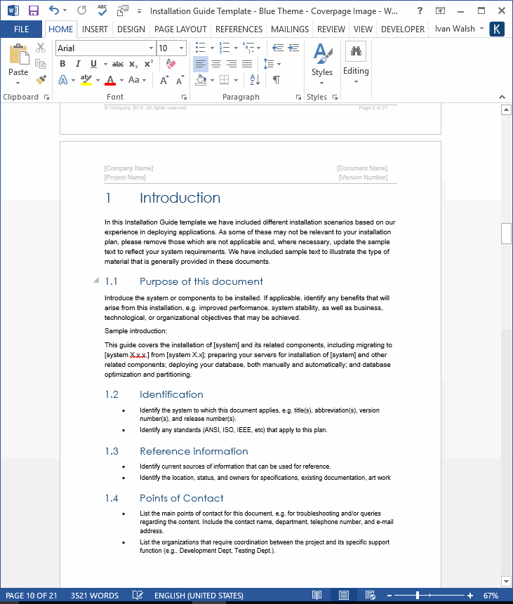 Installation Guide Template Technical Writing Tips
