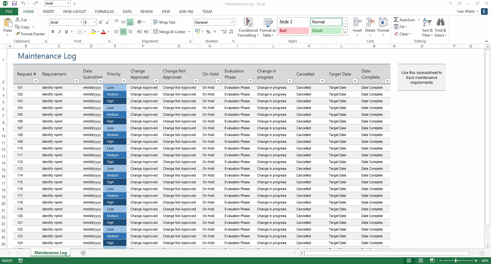 Maintenance Plan Template 19 Page MS Word 3 Excels Page 227 My Software Templates