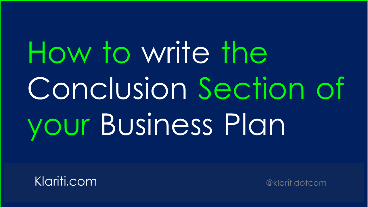 How To Write The Conclusion Of Your Business Plan How To Write The Conclusion Of Your Business Plan