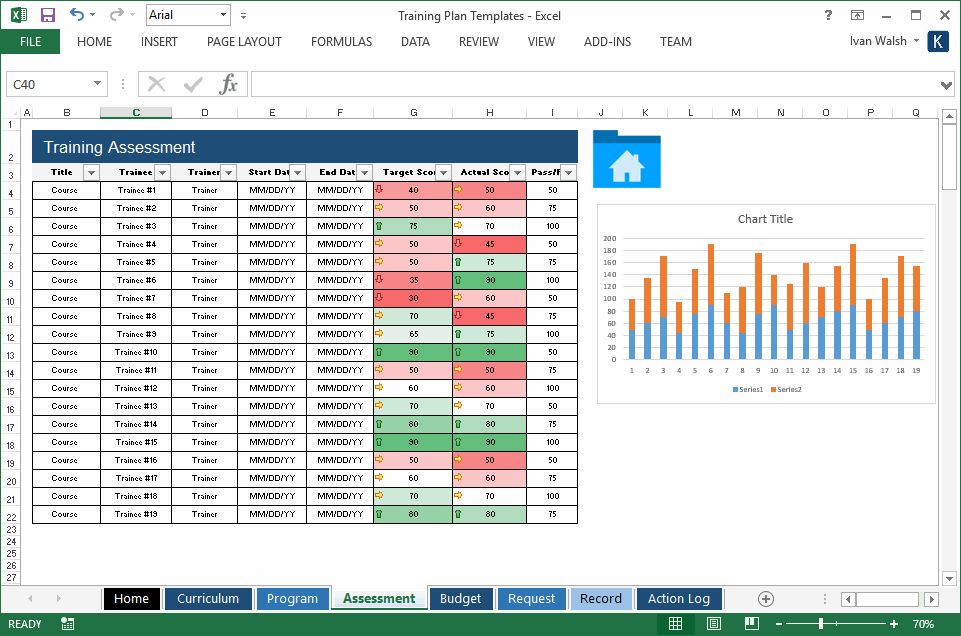 Training Plan Templates MS Word 14 X Excel Spreadsheets Templates 