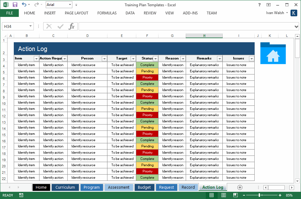 Training Plan Templates My Software Templates