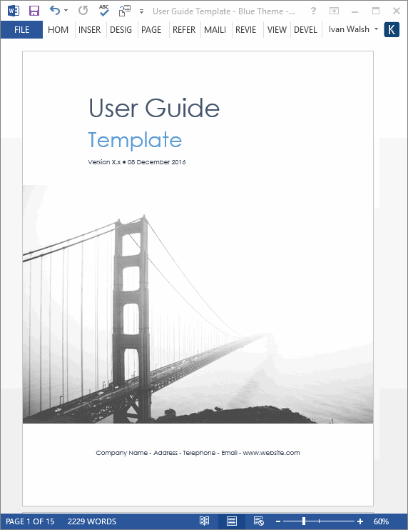 User Guide Templates Forms And Checklists Technical Writing Tips
