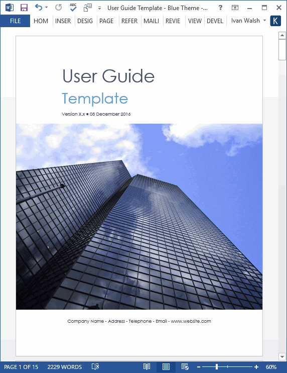 User Guide Templates 5 X MS Word Templates Forms Checklists For 