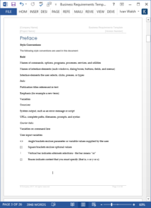 Business Requirements Specification Template (MS Word/Excel/Visio) – MS ...