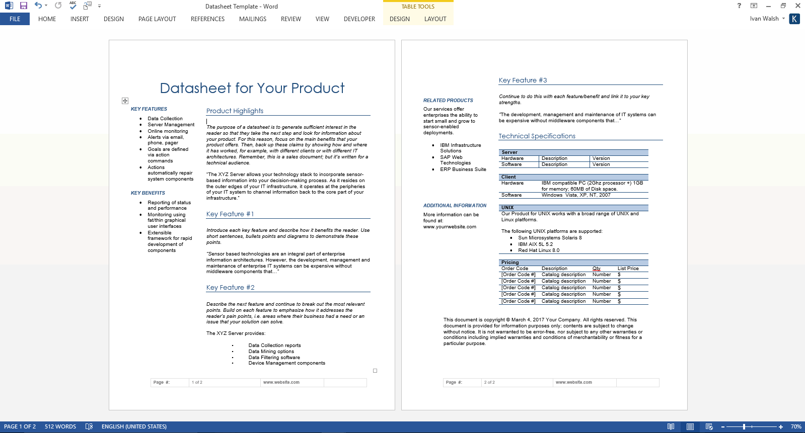 Datasheet Templates 2 X MS Word Templates Forms Checklists For MS Datasheet Templates 2 X MS Word Templates Forms Checklists For MS