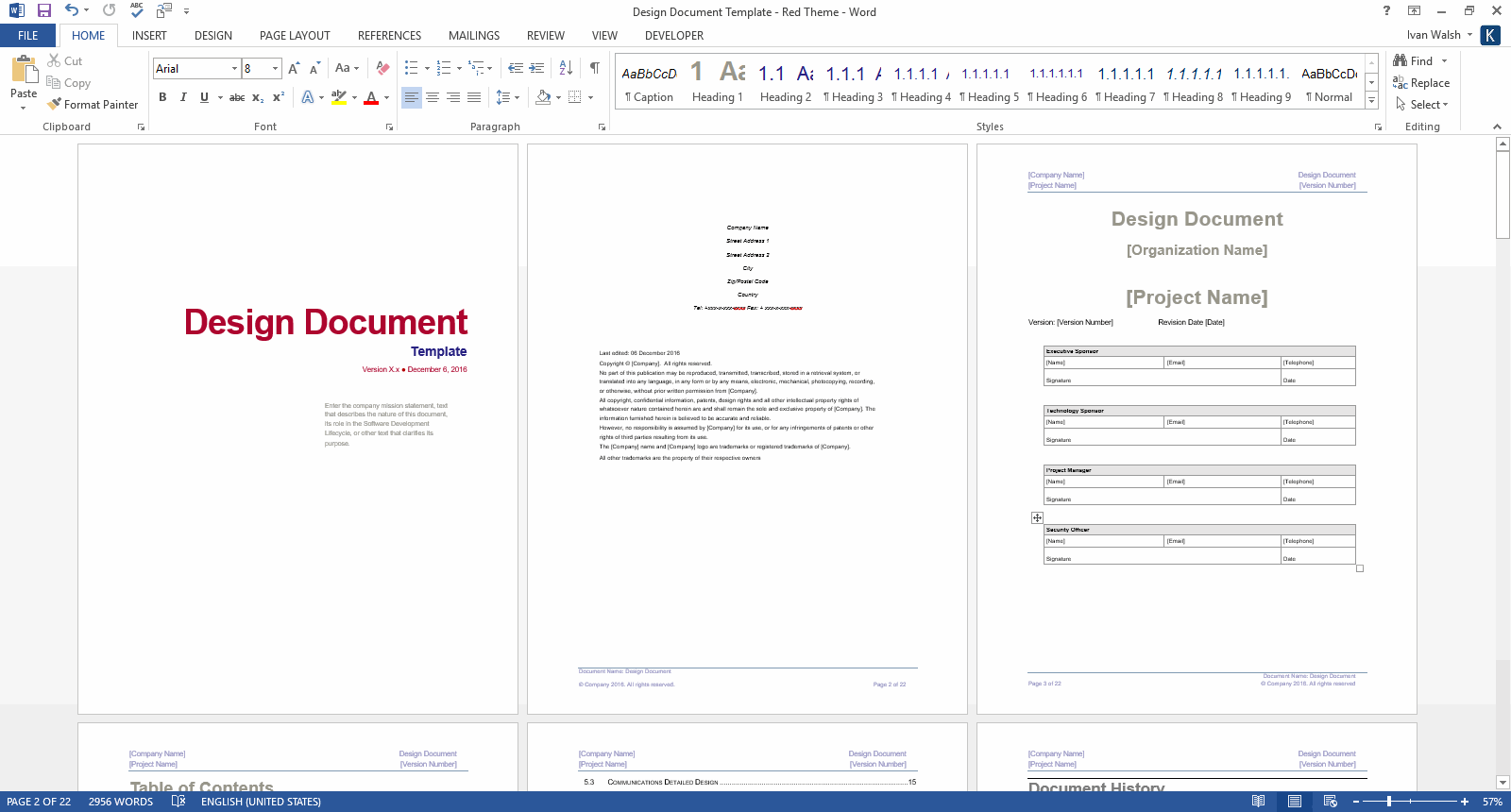 Design Document Templates MS Word Excel Data Dictionary Templates 