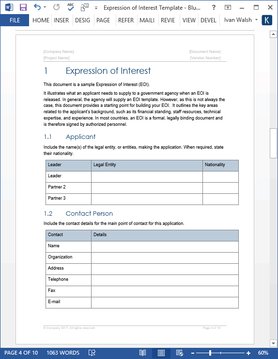 How To Put File For Expression Of Interest Canada Zuckerman Johns1999