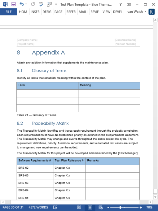 Test Plan Templates (MS Word/Excel) – MS Office Templates with AI prompts