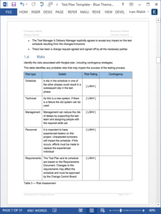 Test Plan Templates (MS Word/Excel) – Templates, Forms, Checklists for ...