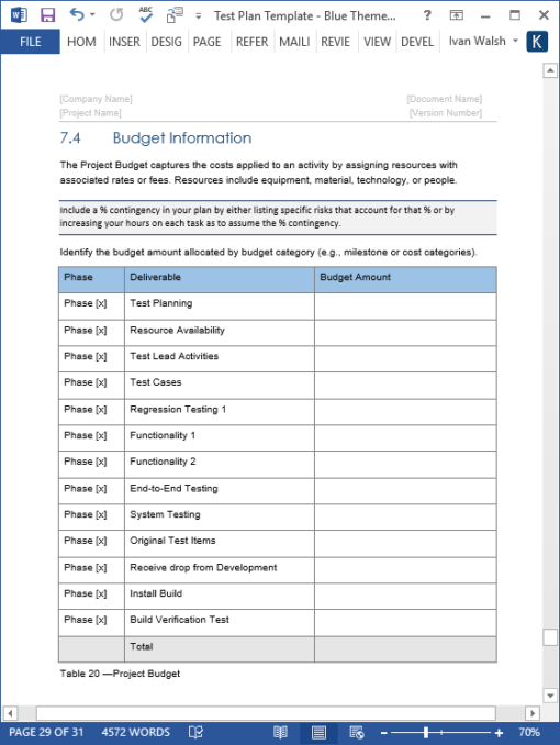 Test Plan Templates (MS Word/Excel) – MS Office Templates with AI prompts