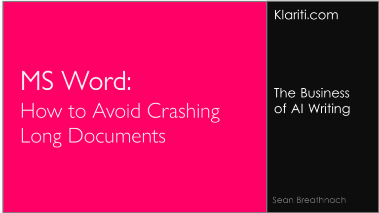 7 Ways To Avoid Crashing Long Documents in MS Word – MS Office ...