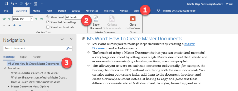 How to Move Chapters in Word (Without Damaging the Format) – MS Office ...