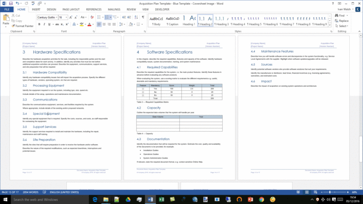 Acquisition Plan Template (MS Office) – MS Office Templates with AI prompts