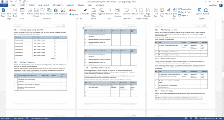 Business Continuity Templates (MS Office) with AI Prompt Toolkit – MS ...