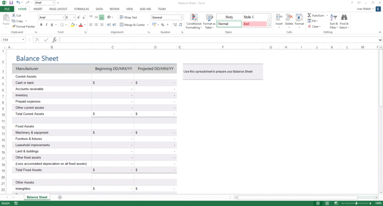 Business Plan Template (MS Office) – MS Office Templates with AI prompts