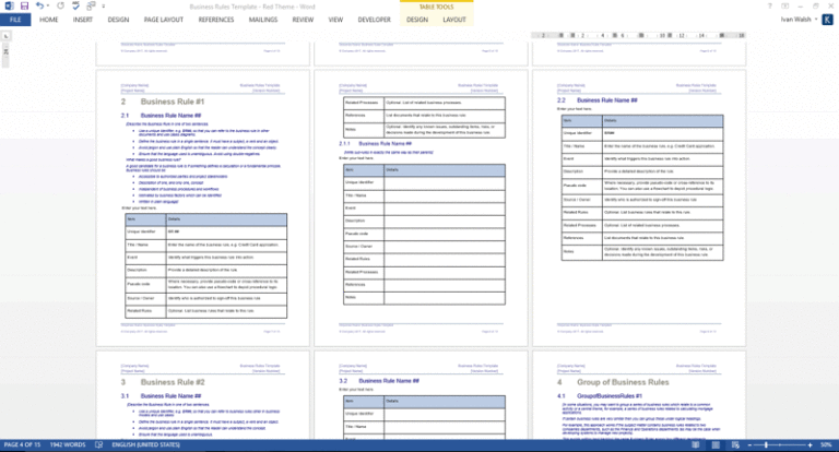 Business Rules Template (MS Office) – MS Office Templates with AI prompts