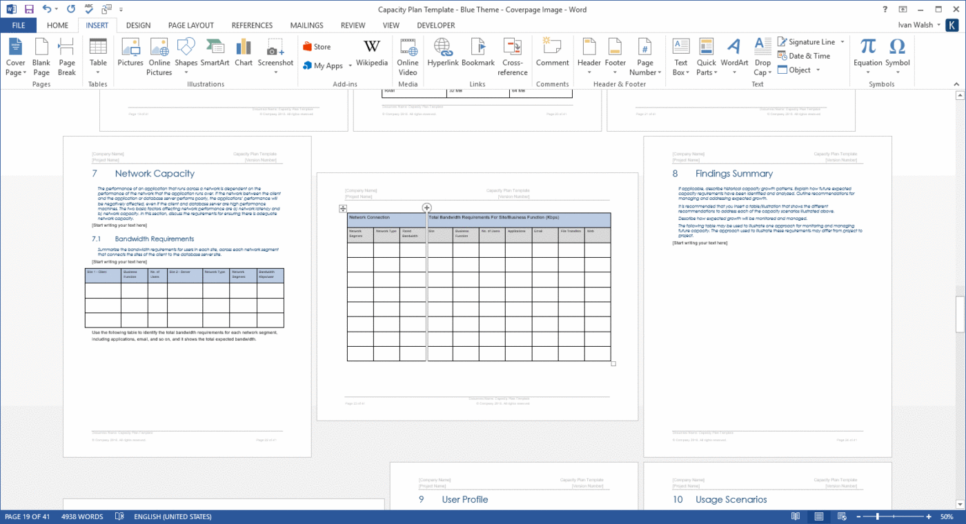 Capacity Plan Template (MS Office) – MS Office Templates with AI prompts