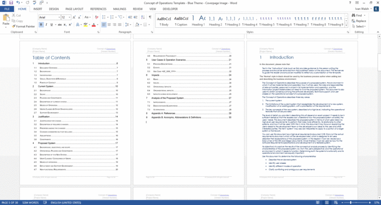 Concept of Operations (MS Office) – Templates, Forms, Checklists for MS ...