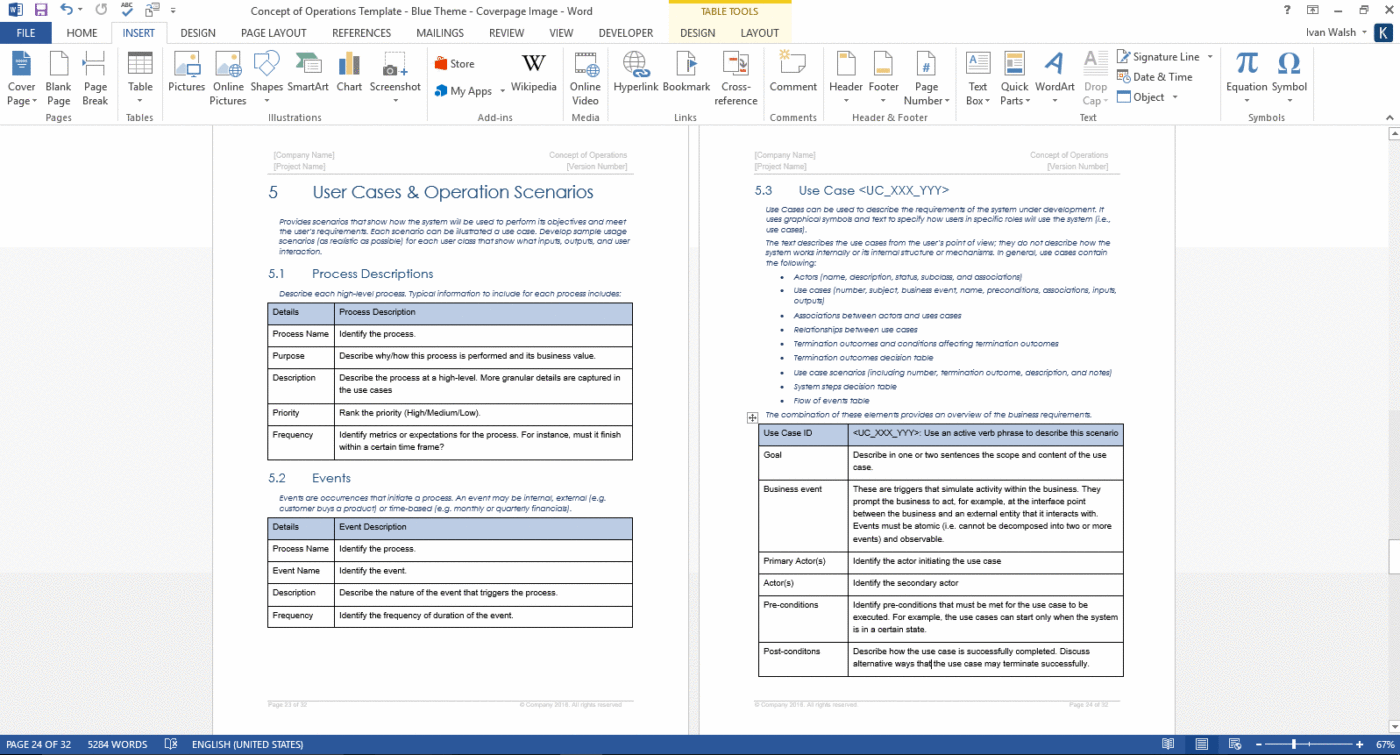 Concept of Operations (MS Office) – MS Office Templates with AI prompts
