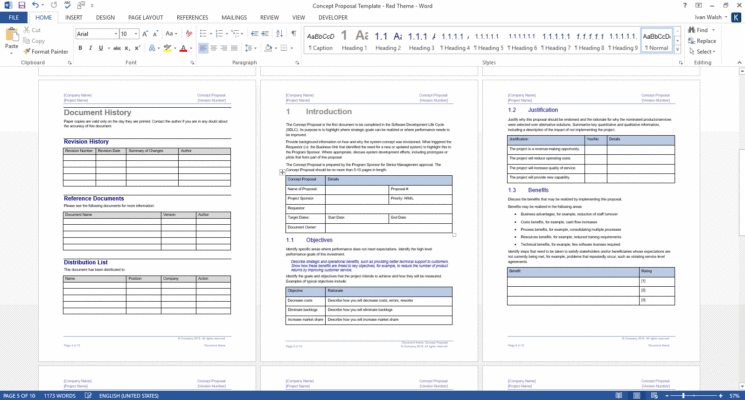 Concept Proposal (MS Word) – Templates, Forms, Checklists for MS Office ...