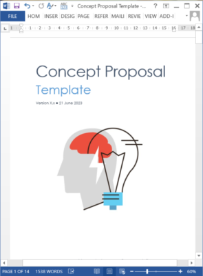 Concept Proposal (MS Word) – MS Office Templates with AI prompts