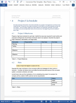 Conversion Plan Template (MS Office) – MS Office Templates with AI prompts