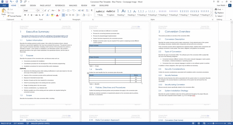 Conversion Plan Template (MS Office) – MS Office Templates with AI prompts