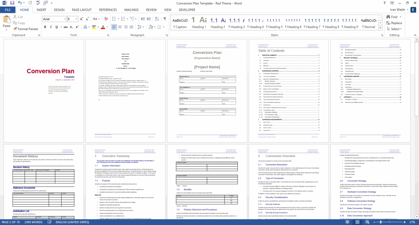 Conversion Plan Template (MS Office) – MS Office Templates with AI prompts