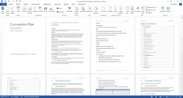 Conversion Plan Template (MS Office) – Templates, Forms, Checklists for ...
