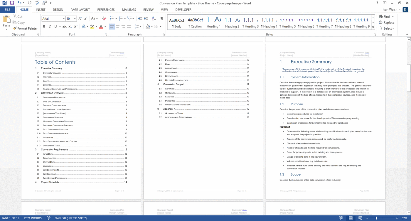 Conversion Plan Template (MS Office) – MS Office Templates with AI prompts