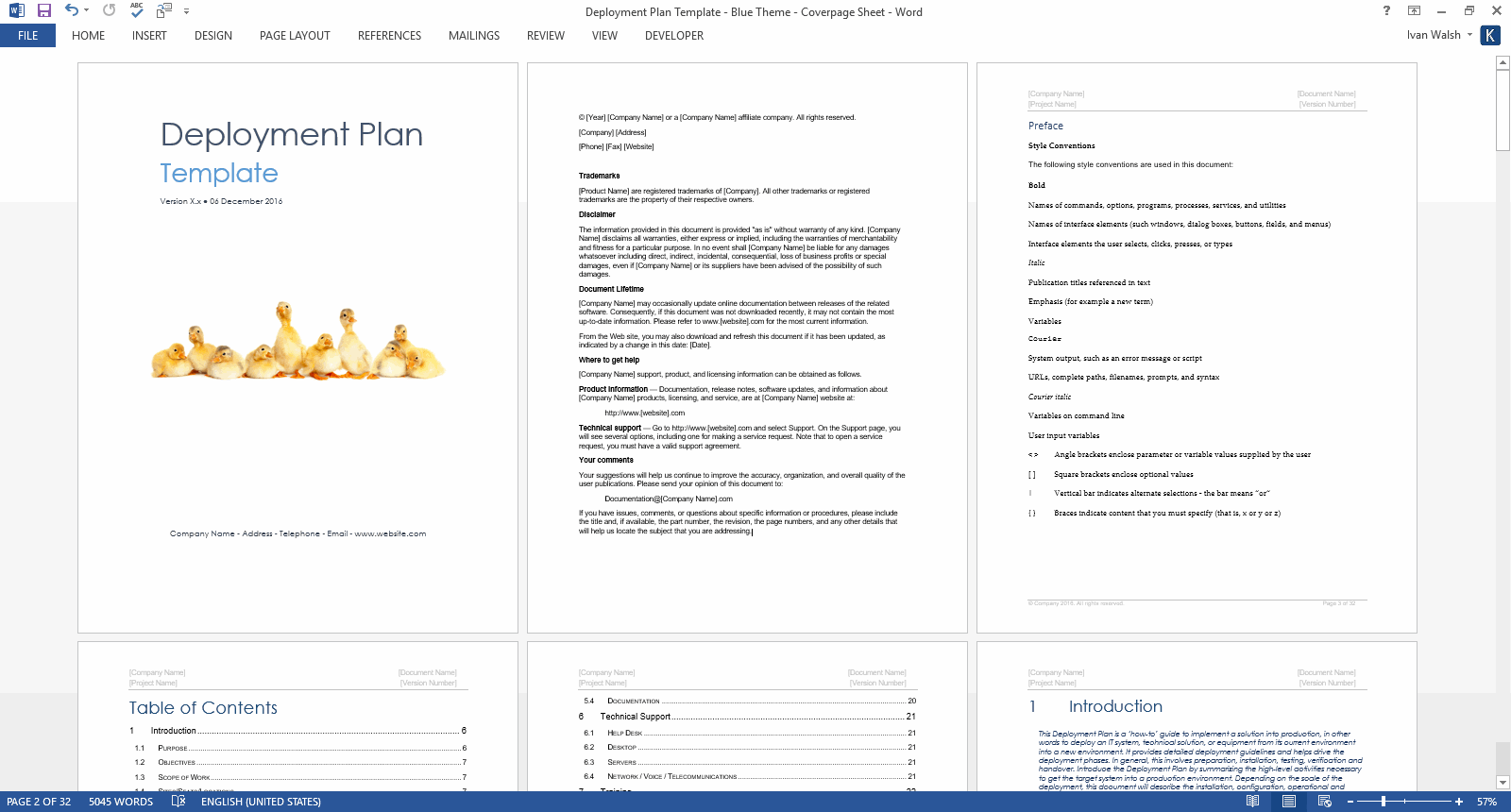 Deployment Plan Template MS Office Templates Forms Checklists For MS Office And Apple IWork