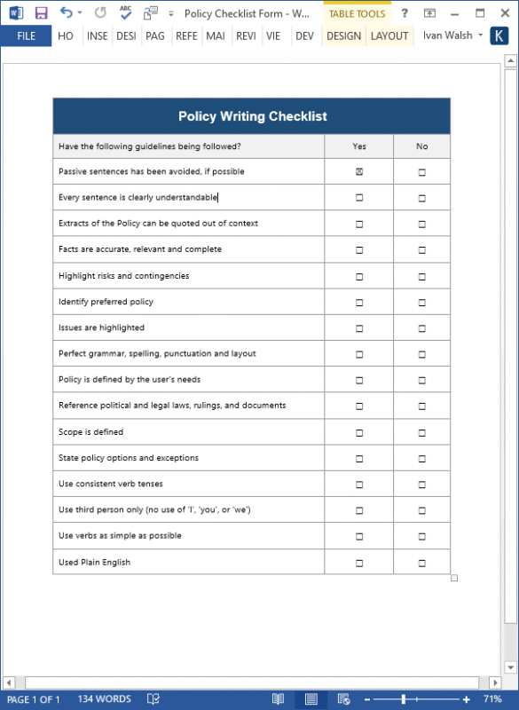 Policy Manual Template (MS Word) – MS Office Templates with AI prompts