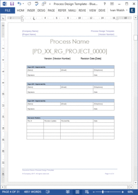 Business Process Design Templates (MS Office) – MS Office Templates ...