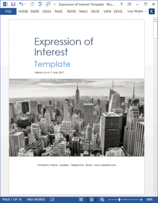 Expression of Interest Template (RFP) – MS Office Templates with AI prompts