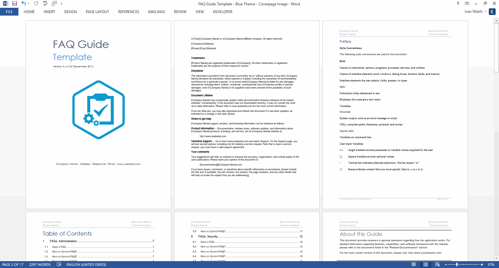 FAQ Guide Template Templates Forms Checklists For MS Office And 