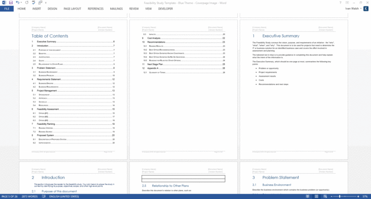 Feasibility Study Template – Templates, Forms, Checklists for MS Office ...