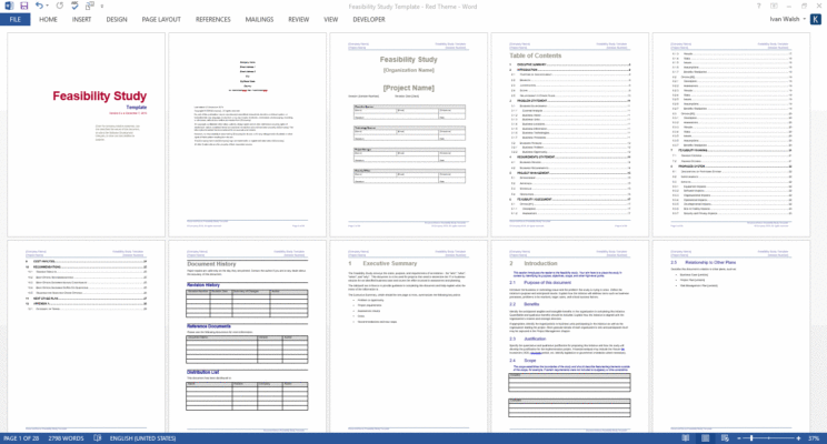 Feasibility Study Template – Templates, Forms, Checklists for MS Office ...