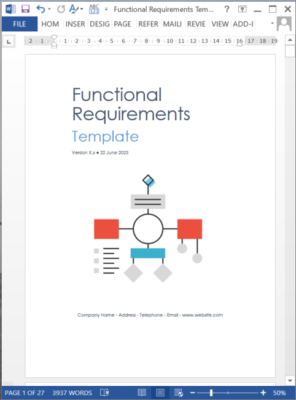 Functional Requirements Templates – MS Office Templates with AI prompts